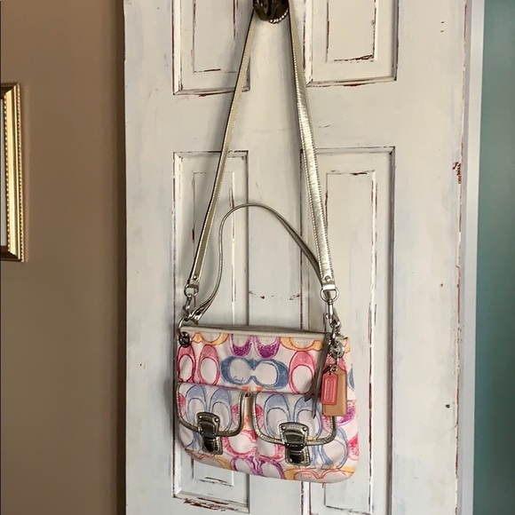 Coach | Bags | Coach Multicolor Crossbody Monogram Bag | Poshmark